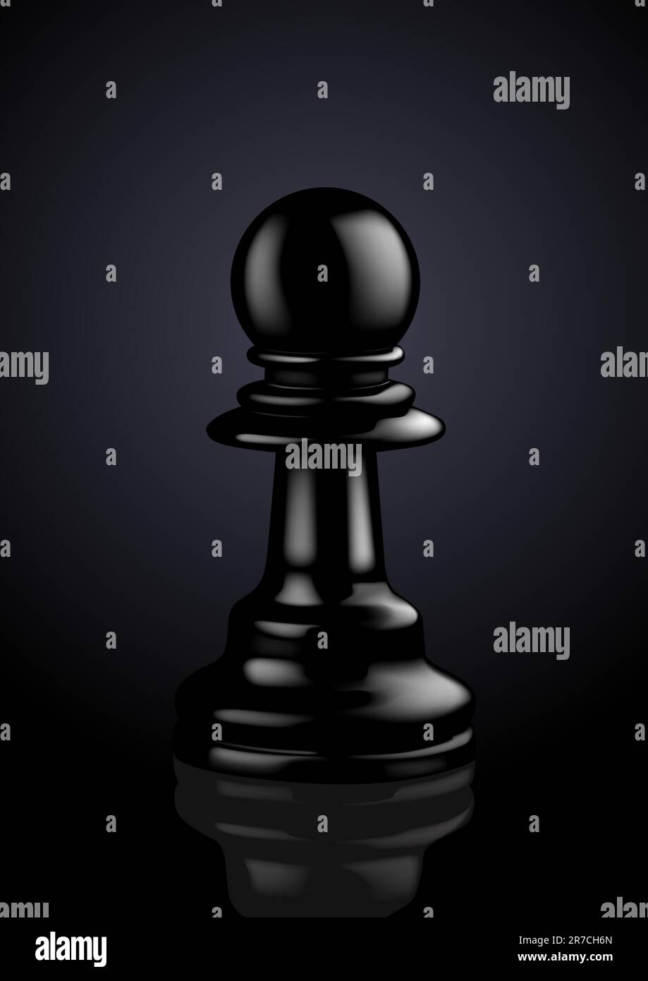 Chess Black Pawn - Vector Illustration Stock Vector Image & Art - Alamy