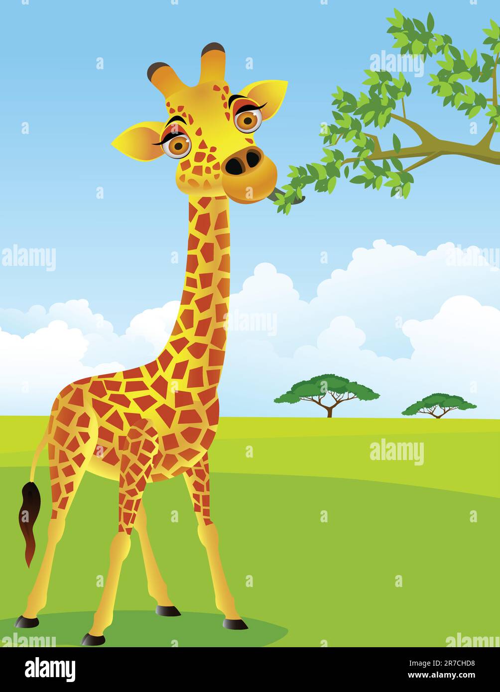 Mother and baby giraffe Stock Vector Image & Art - Alamy