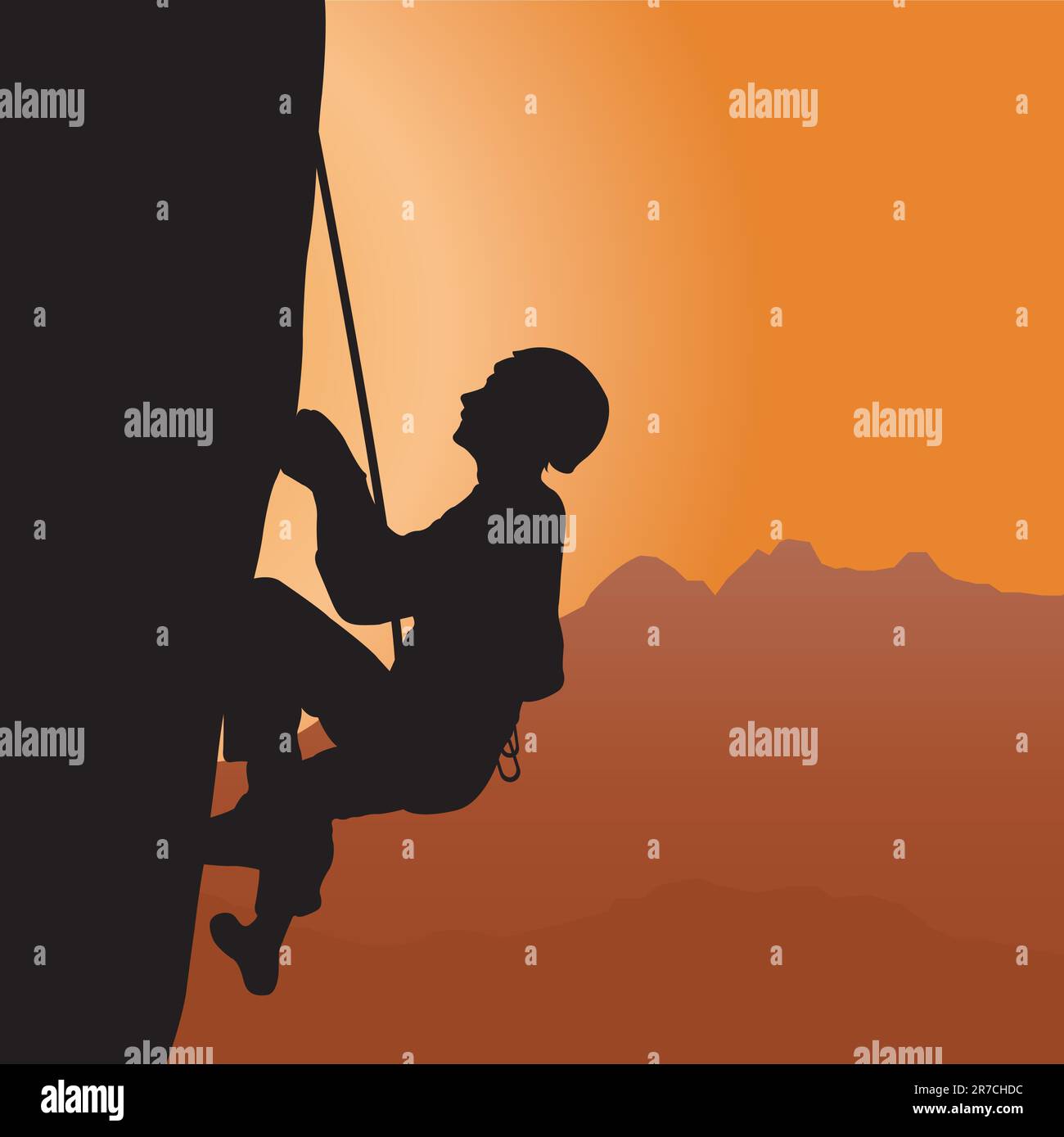 Rock climbing. Vector illustration for you design Stock Vector Image ...