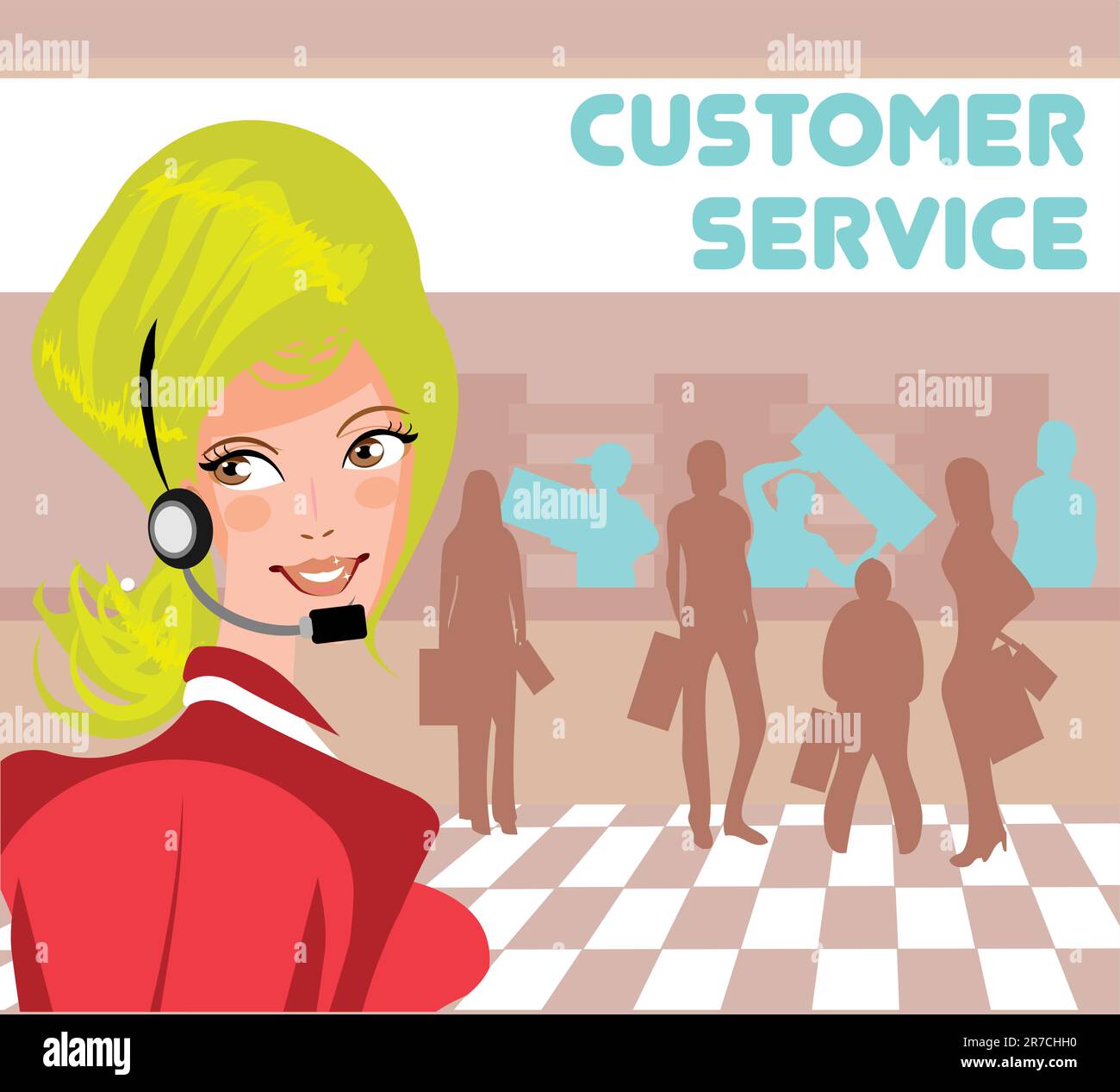 Customer caucasian Stock Vector Images - Alamy