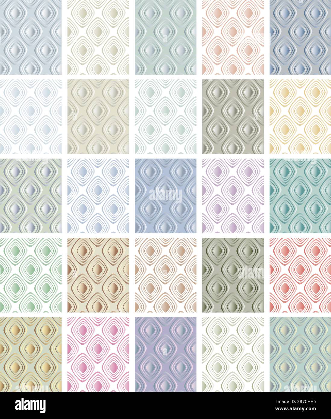 Set of rhombus seamless patterns. Vector repeat backgrounds collection ...