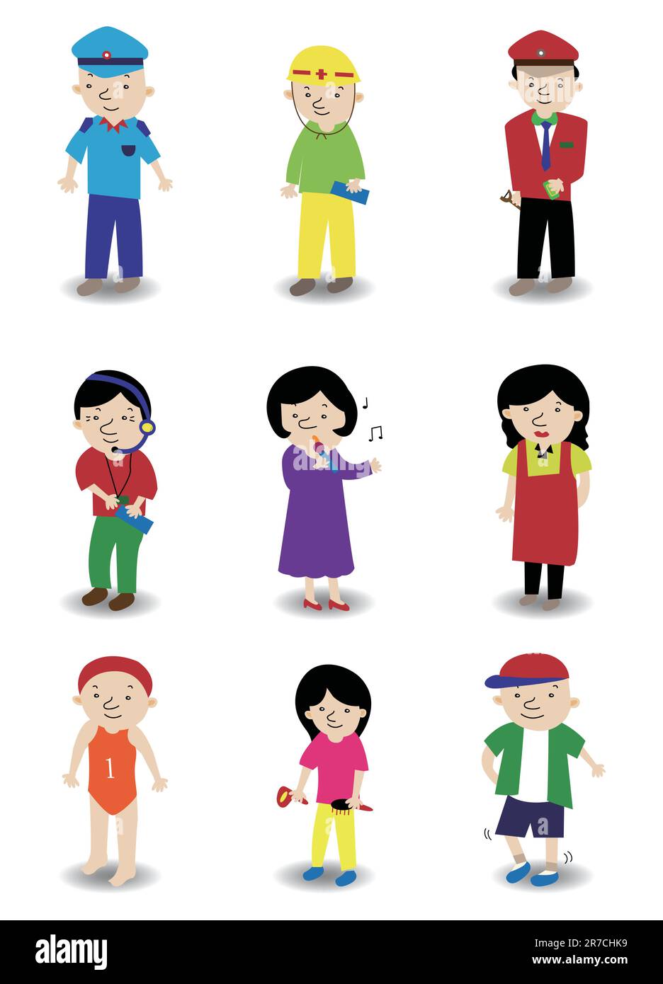 cartoon people job icon set Stock Vector Image & Art - Alamy