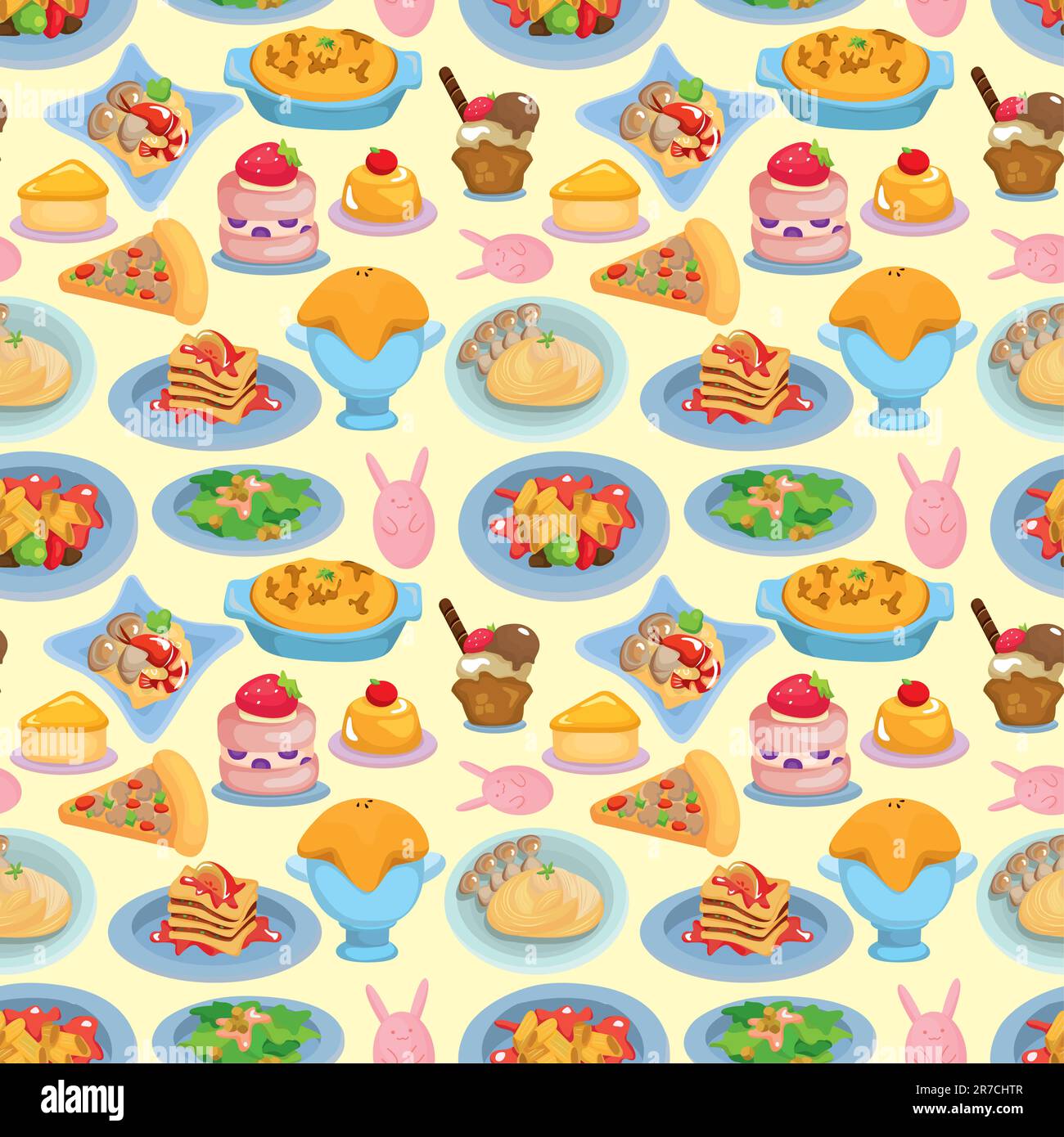 Healthy food pattern Stock Vector Images - Alamy