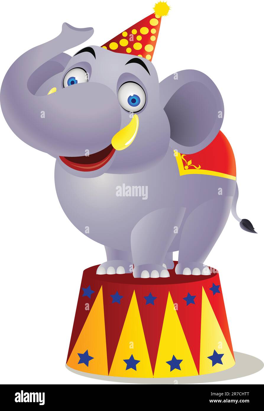 Vector illustration of elephant circus Stock Vector Image & Art - Alamy