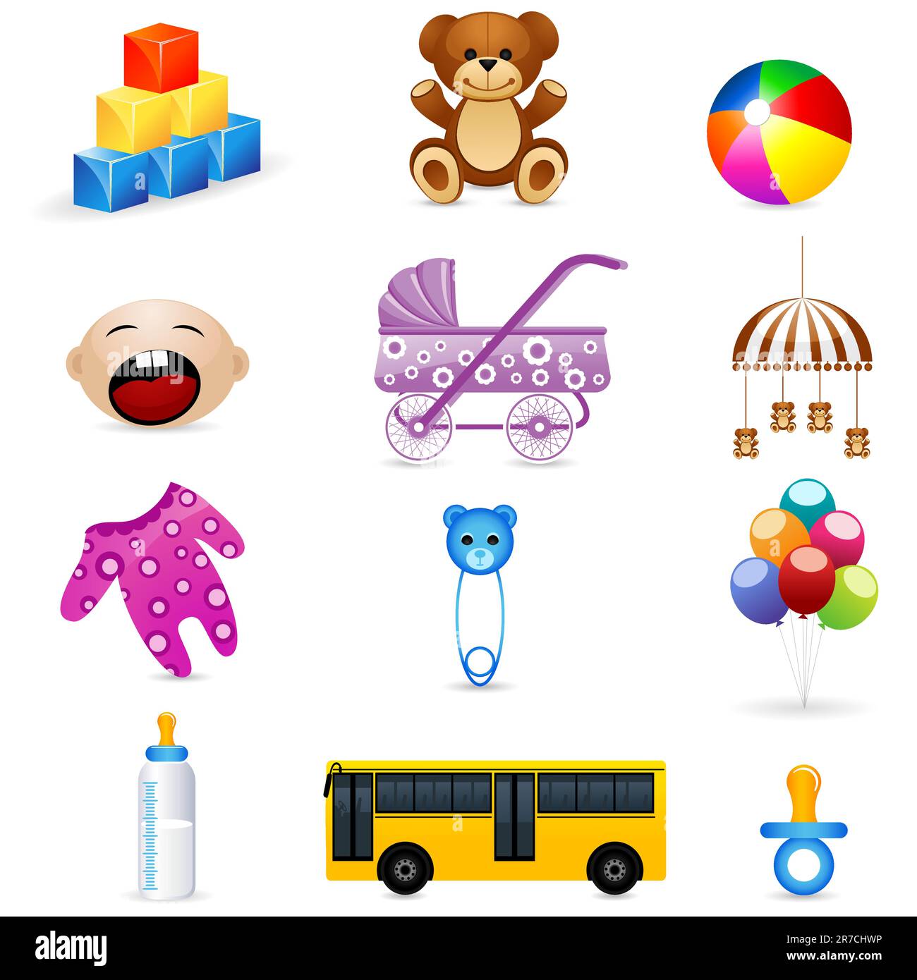 illustration of kids icon on white background Stock Vector Image & Art ...