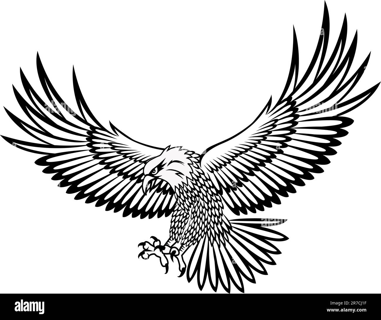 Eagle swooping Black and White Stock Photos & Images - Alamy