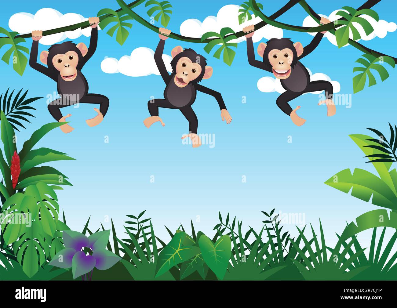 Chimpanzee cartoon vector Stock Vector Image & Art - Alamy