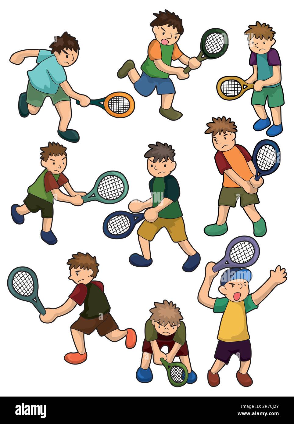 cartoon Tennis Players icon Stock Vector Image & Art - Alamy