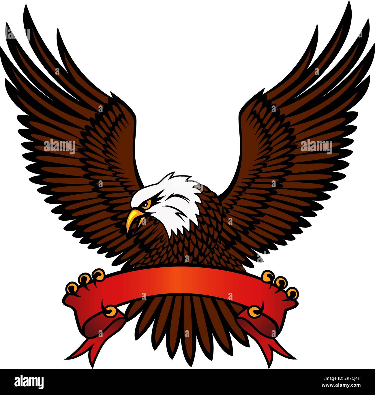 Eagle with emblem Stock Vector Image & Art - Alamy