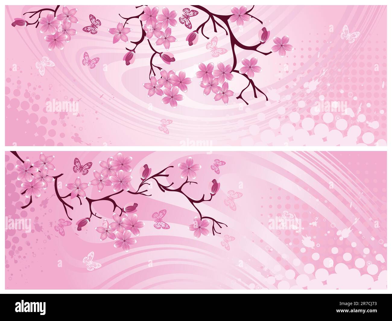 Cherry blossom, banner. Vector illustration Stock Vector Image & Art ...