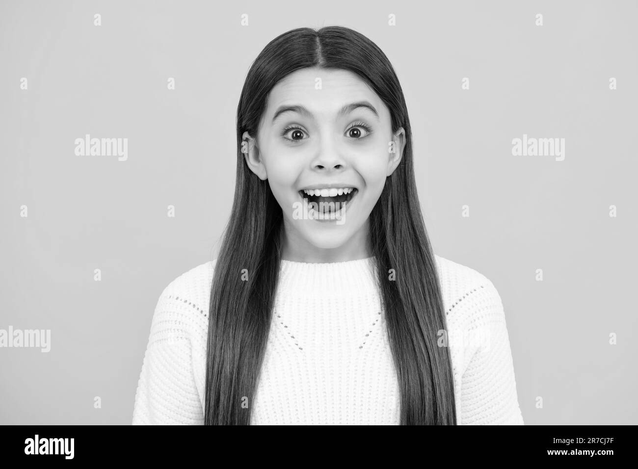 Childrens day. Excited kids face. Amazed expression, cheerful and glad ...