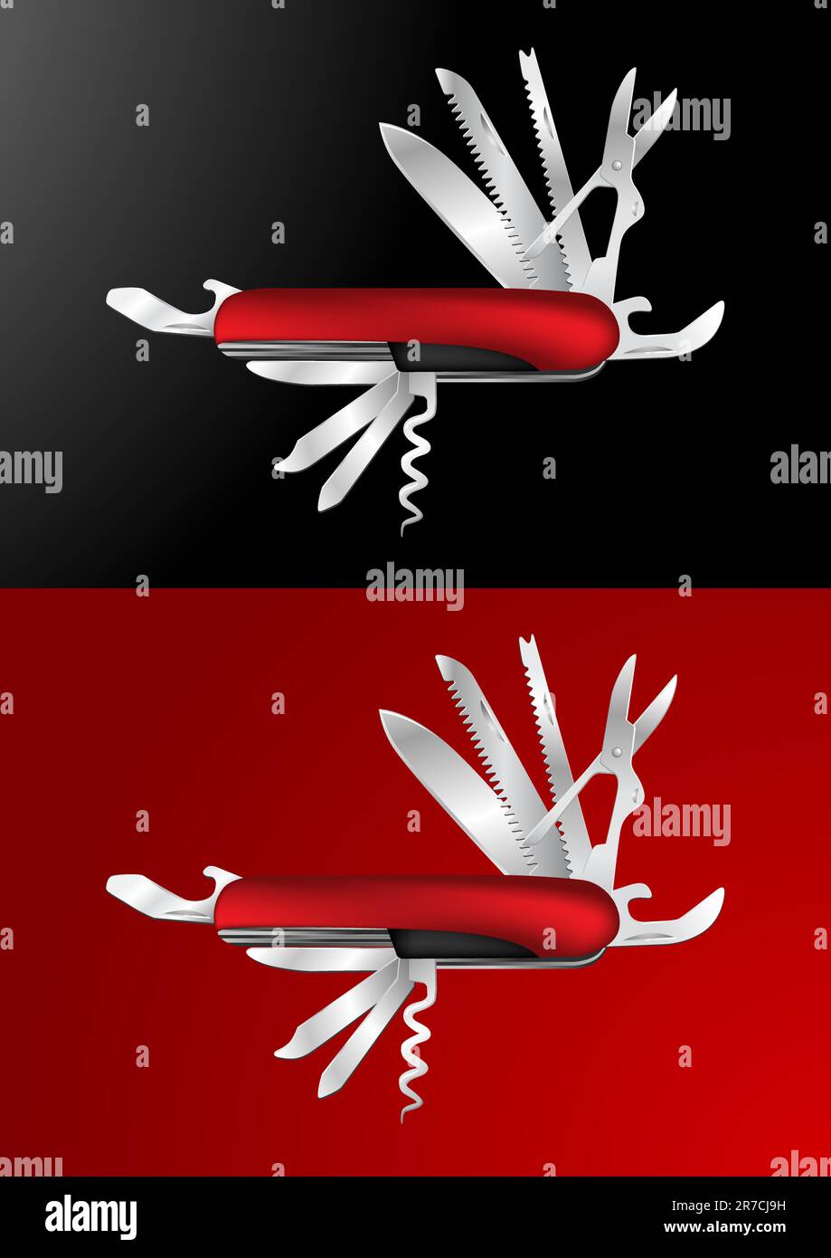 Swiss Army Knife Vector Illustration Stock Vector Image And Art Alamy