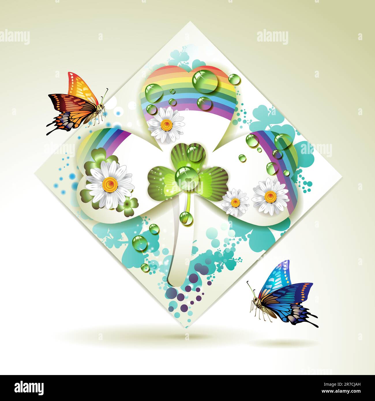 Rainbow colored butterflies Stock Vector Images - Alamy