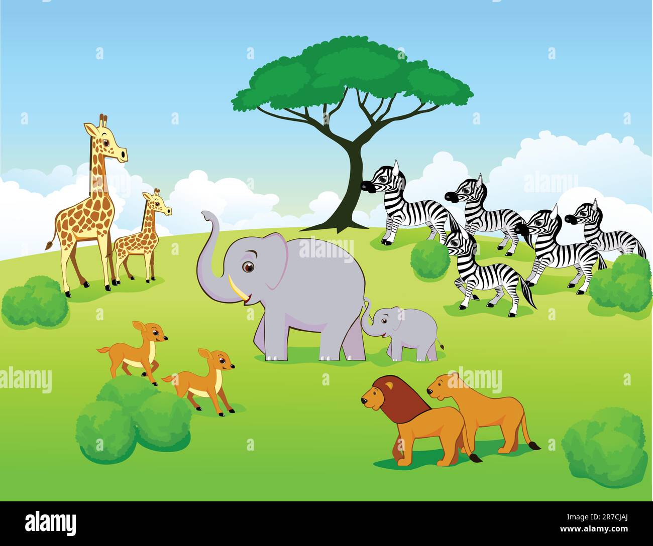 Beautiful impala deer Stock Vector Images - Alamy