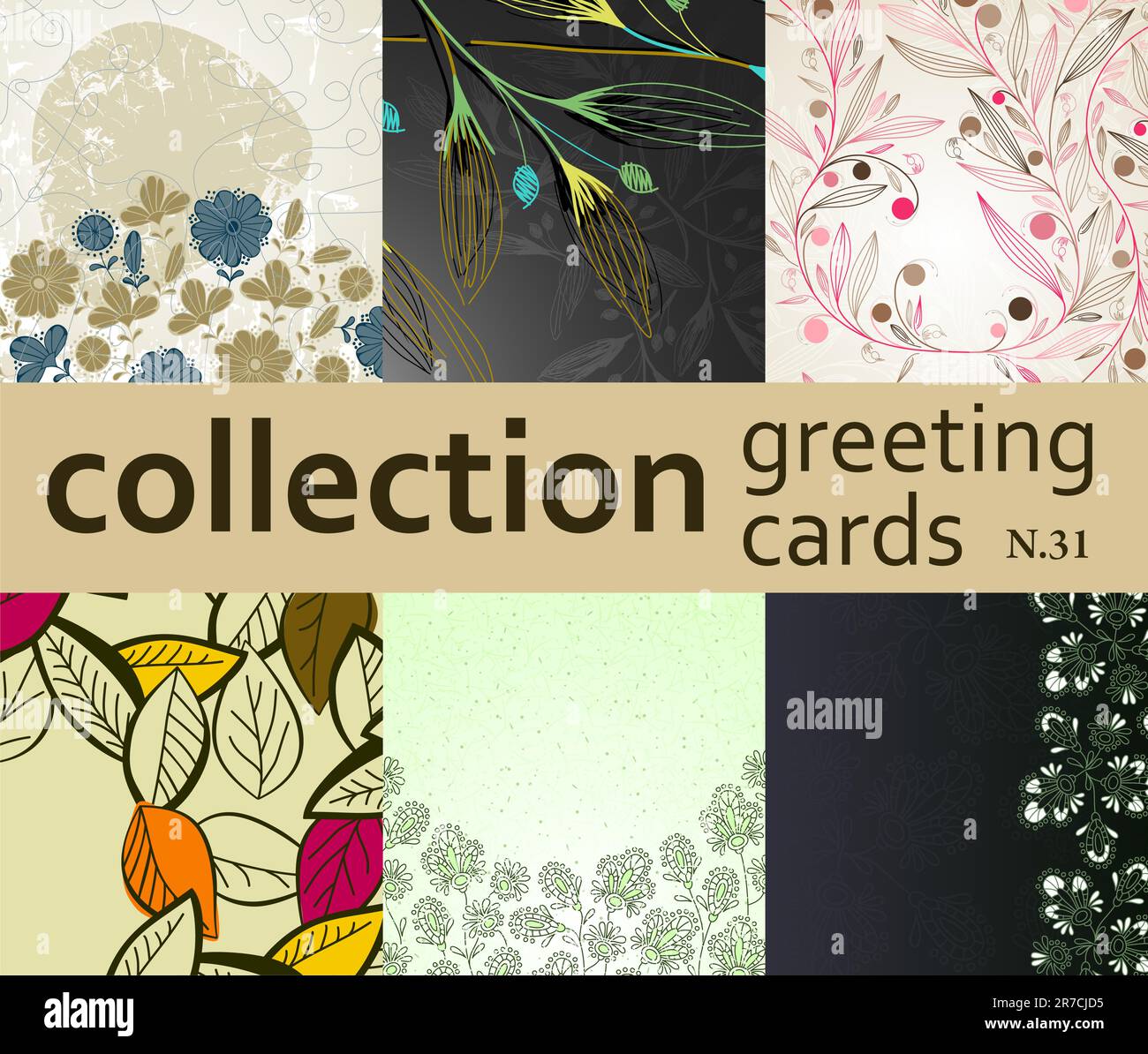 collection greeting cards Stock Vector Image & Art - Alamy