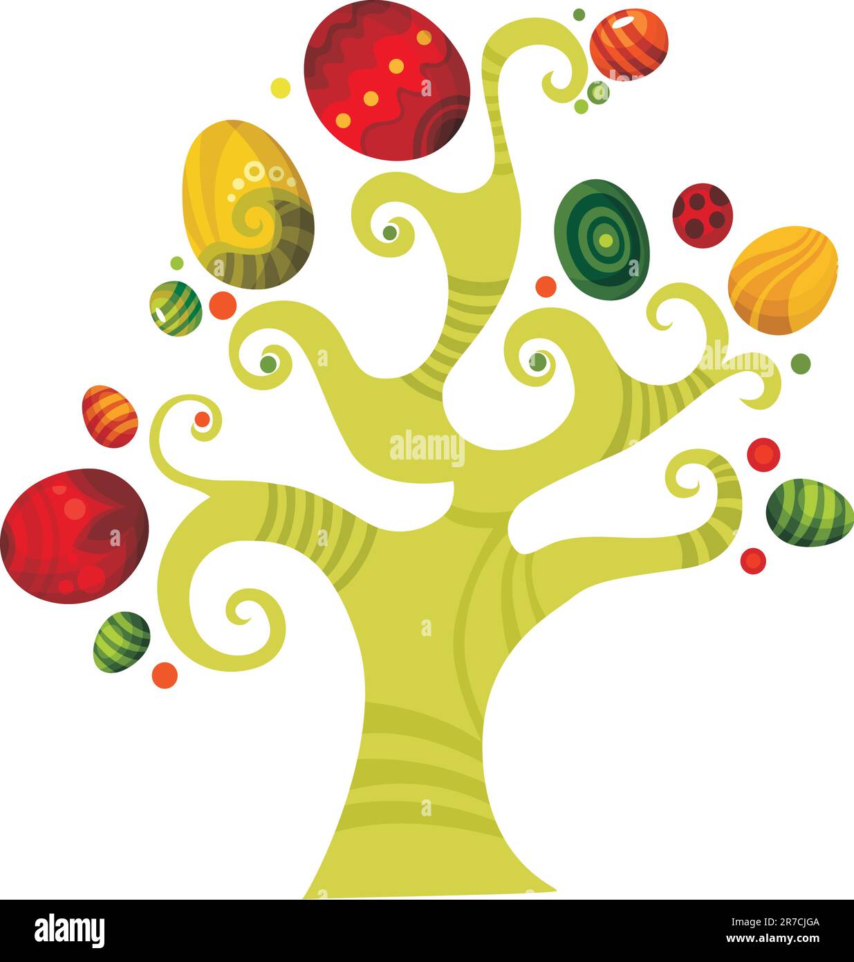 vector illustration of a easter tree Stock Vector Image & Art - Alamy