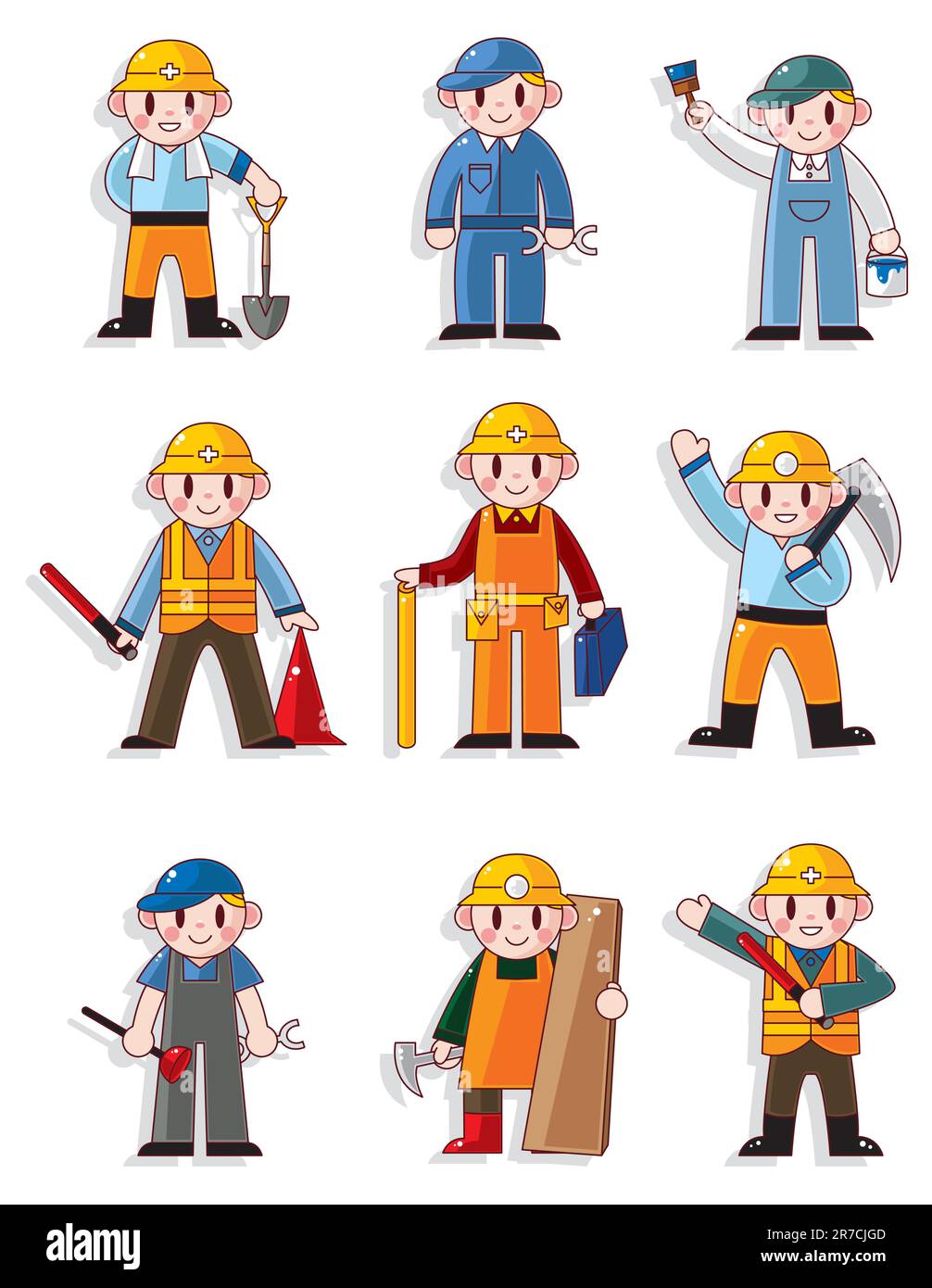 cartoon worker icon Stock Vector Image & Art - Alamy