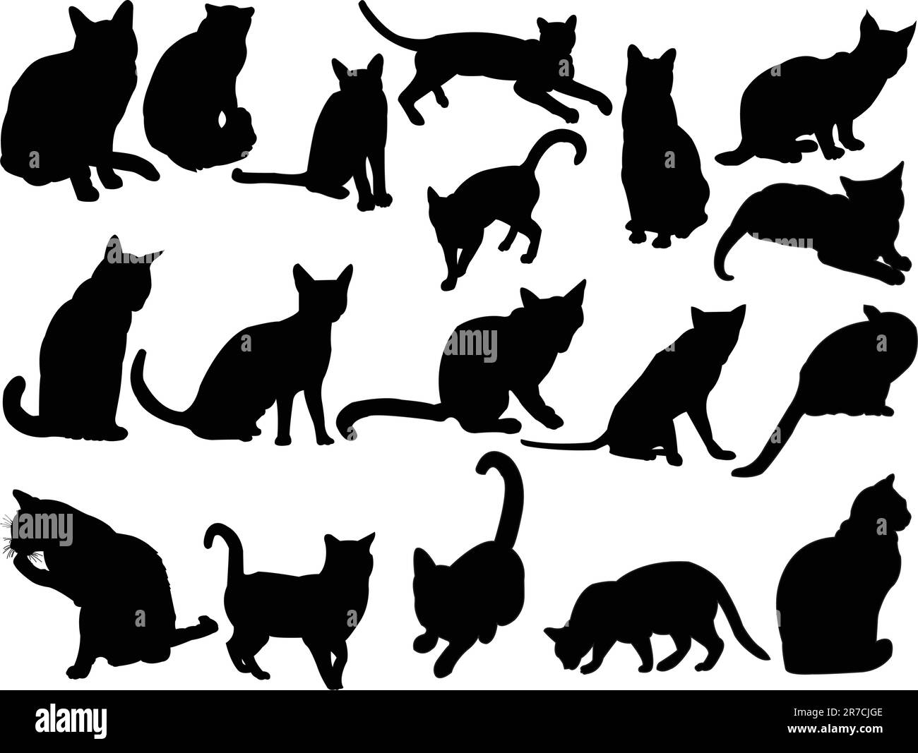 illustration of cat collection - vector Stock Vector Image & Art - Alamy