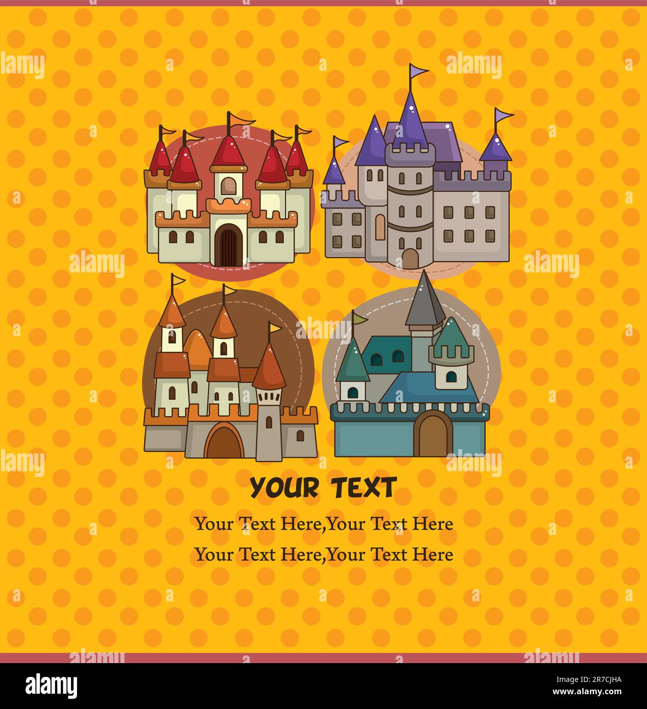 cartoon castle card Stock Vector Image & Art - Alamy