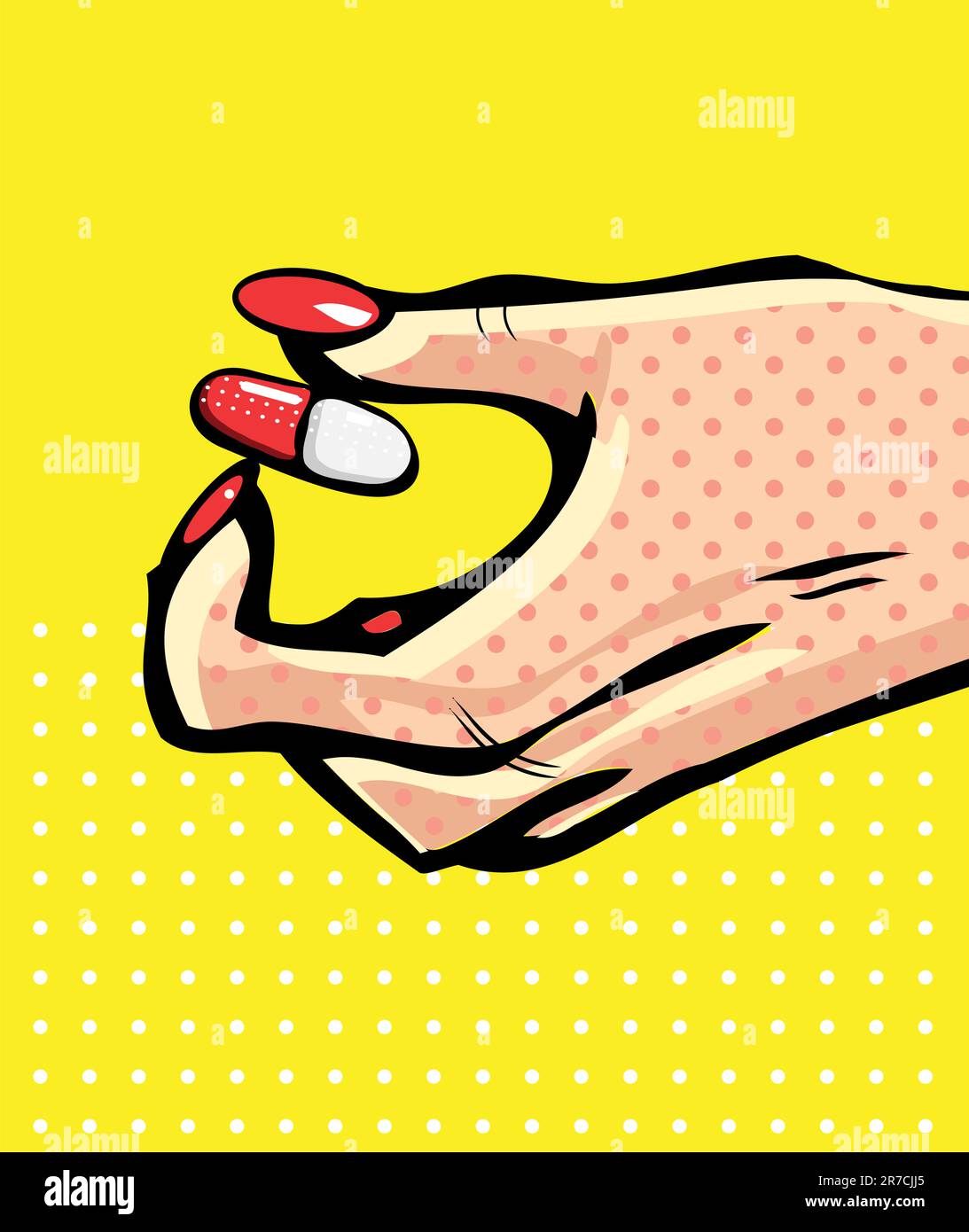Hand with capsule pill Stock Vector Image & Art - Alamy