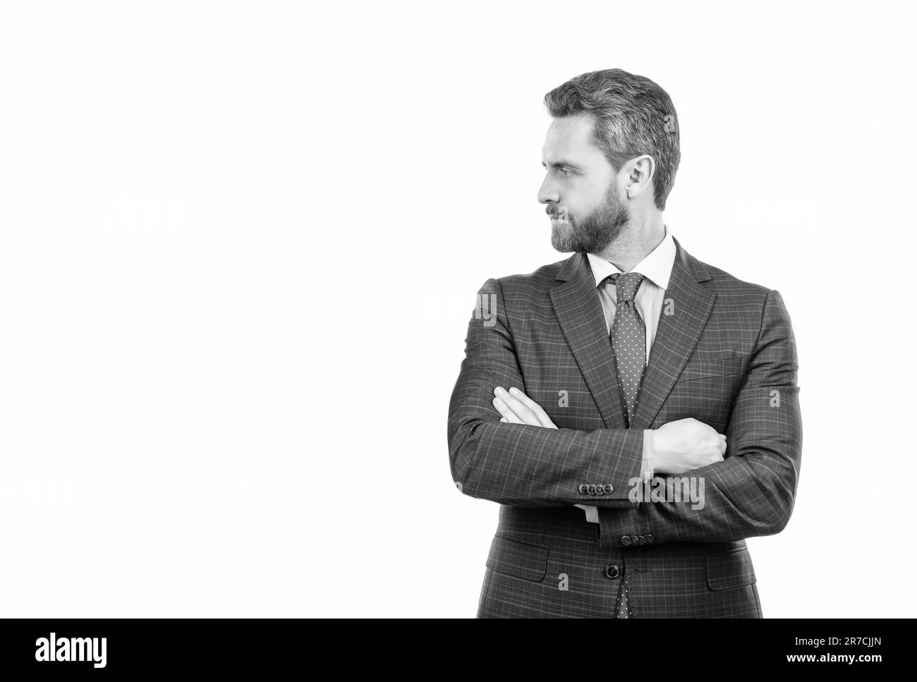 Man serious arms crossed Black and White Stock Photos & Images - Alamy