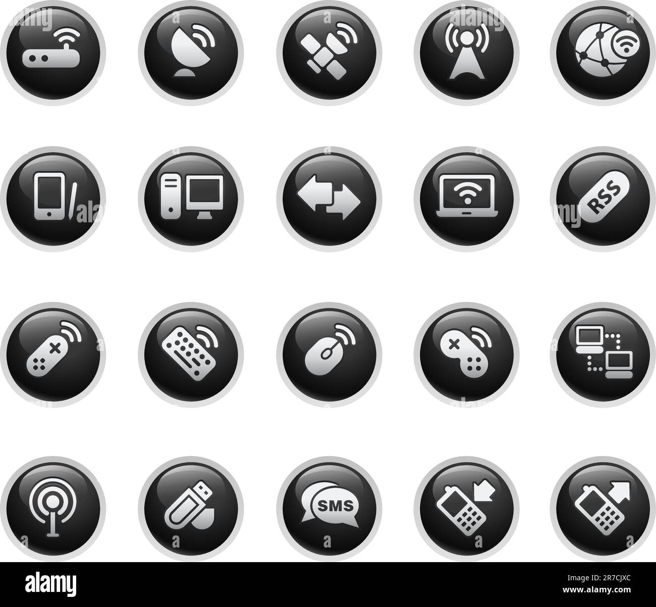 Laptop mobile phone mouse Black and White Stock Photos & Images - Alamy