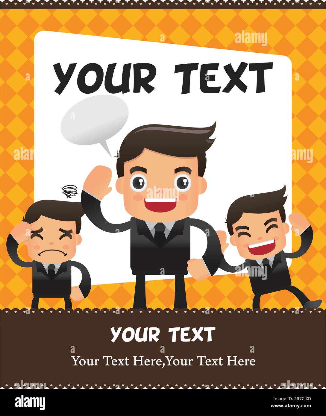 cartoon office worker card Stock Vector Image & Art - Alamy