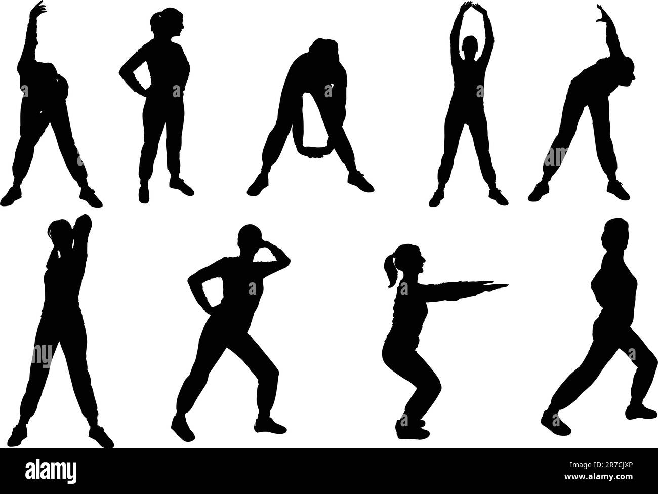 Illustration of aerobics girl - vector Stock Vector Image & Art - Alamy