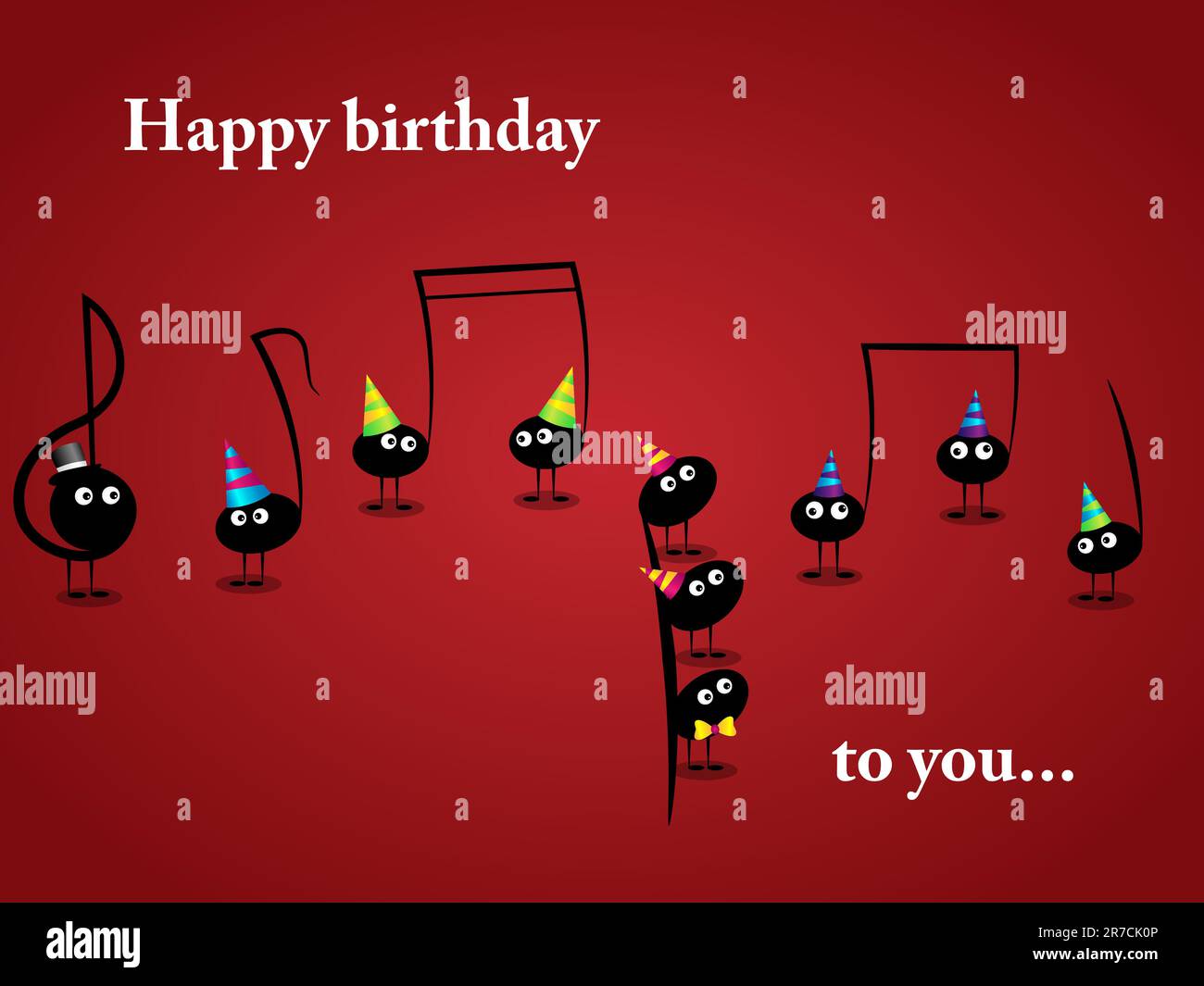 Happy birthday music notes hi-res stock photography and images - Alamy