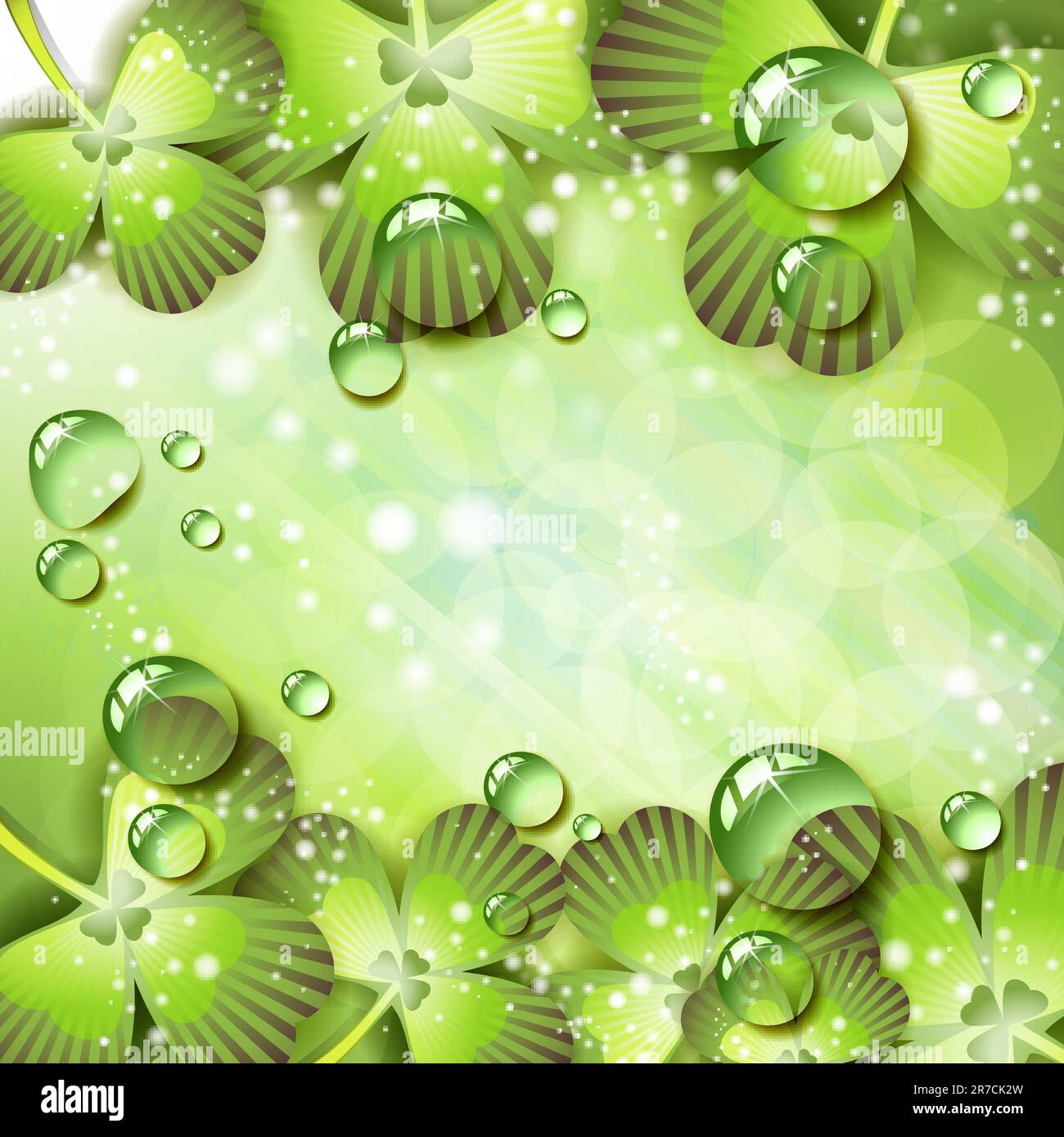 Green clover circle banner hi-res stock photography and images - Alamy