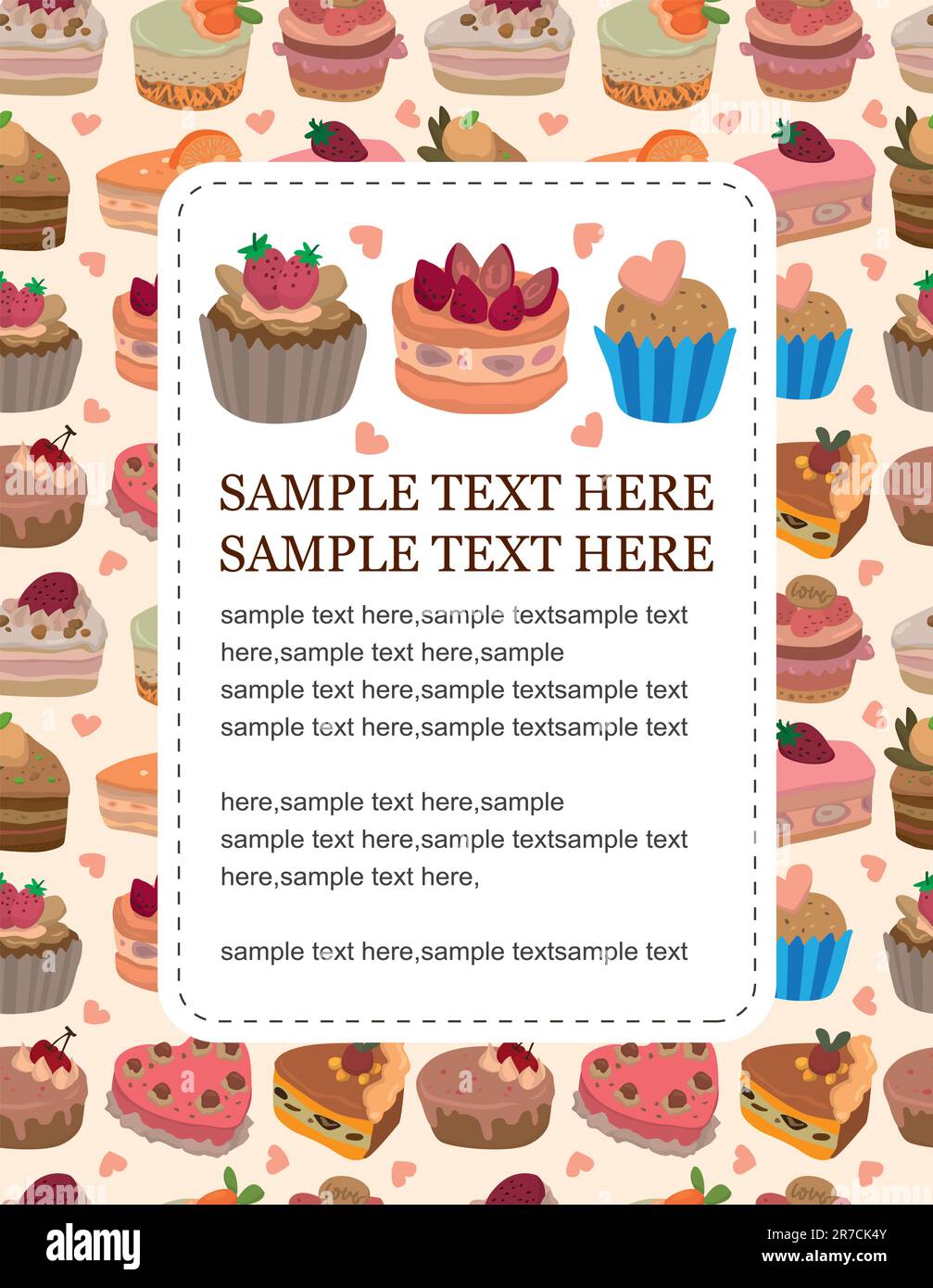 cartoon cake card Stock Vector Image & Art - Alamy