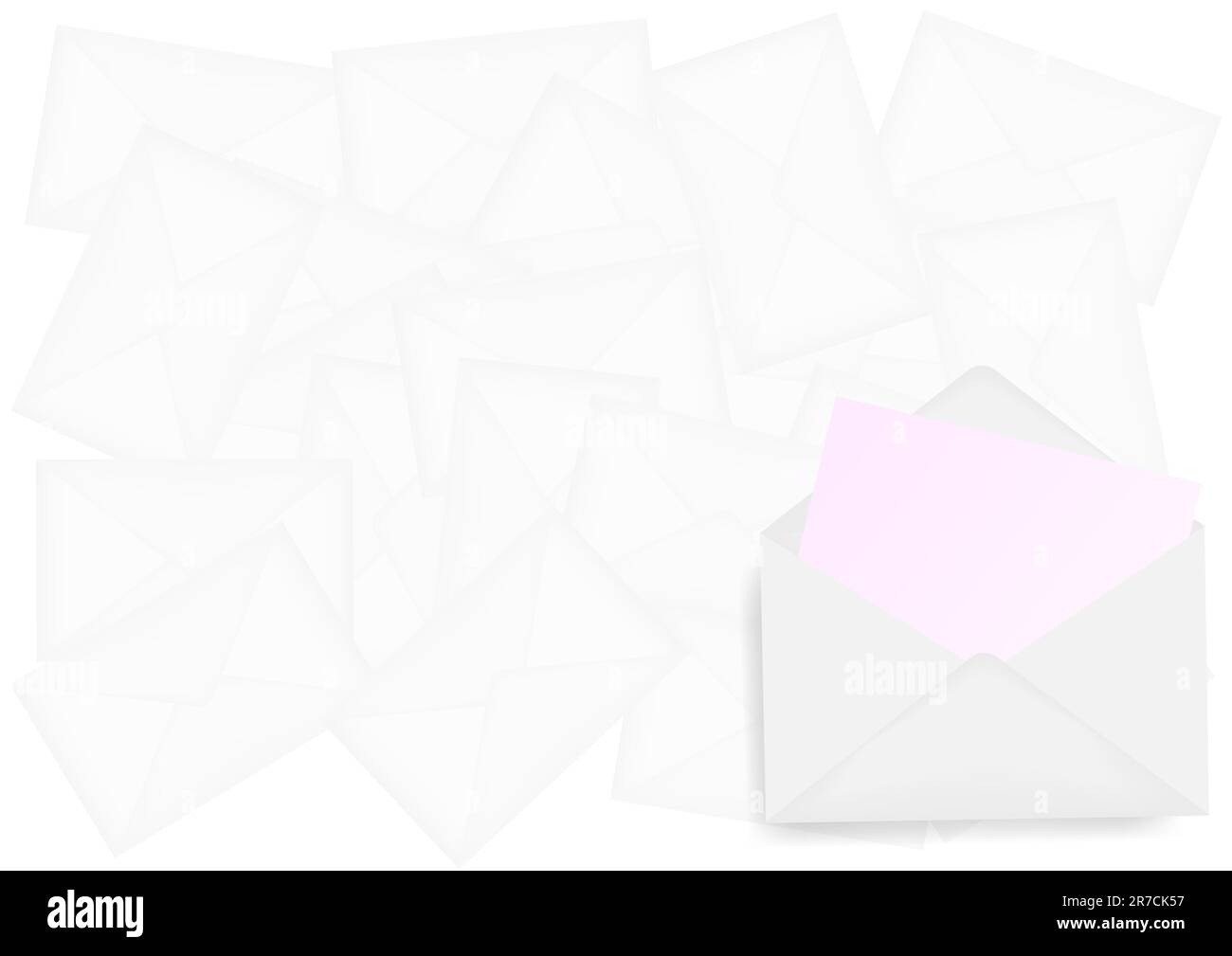 Background - Closed and Open Envelopes on White Background Stock Vector ...