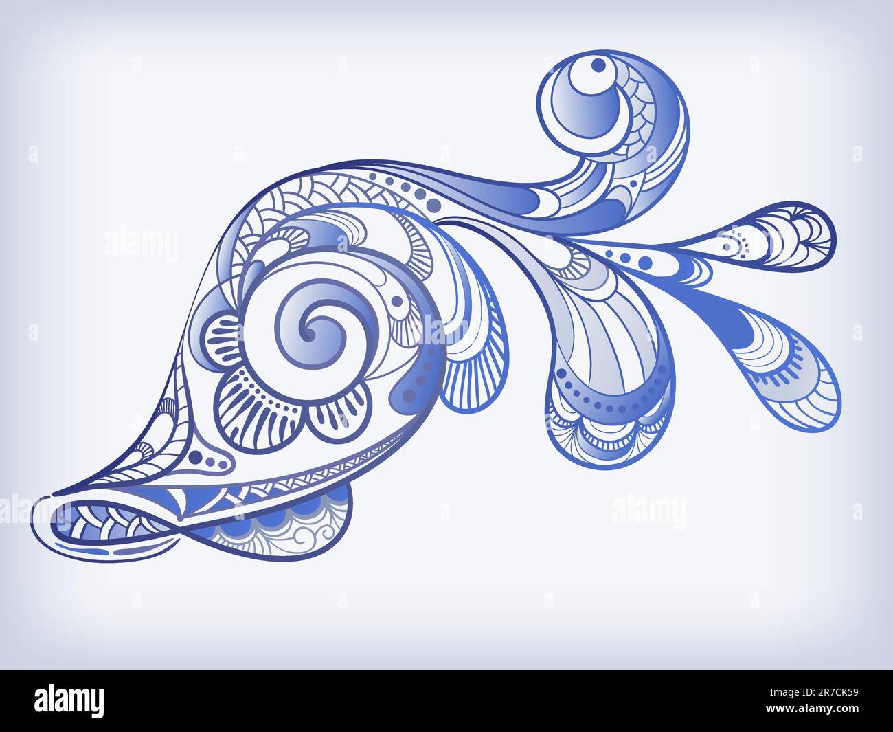 vector abstract blue fish, gradient mesh Stock Vector Image & Art - Alamy