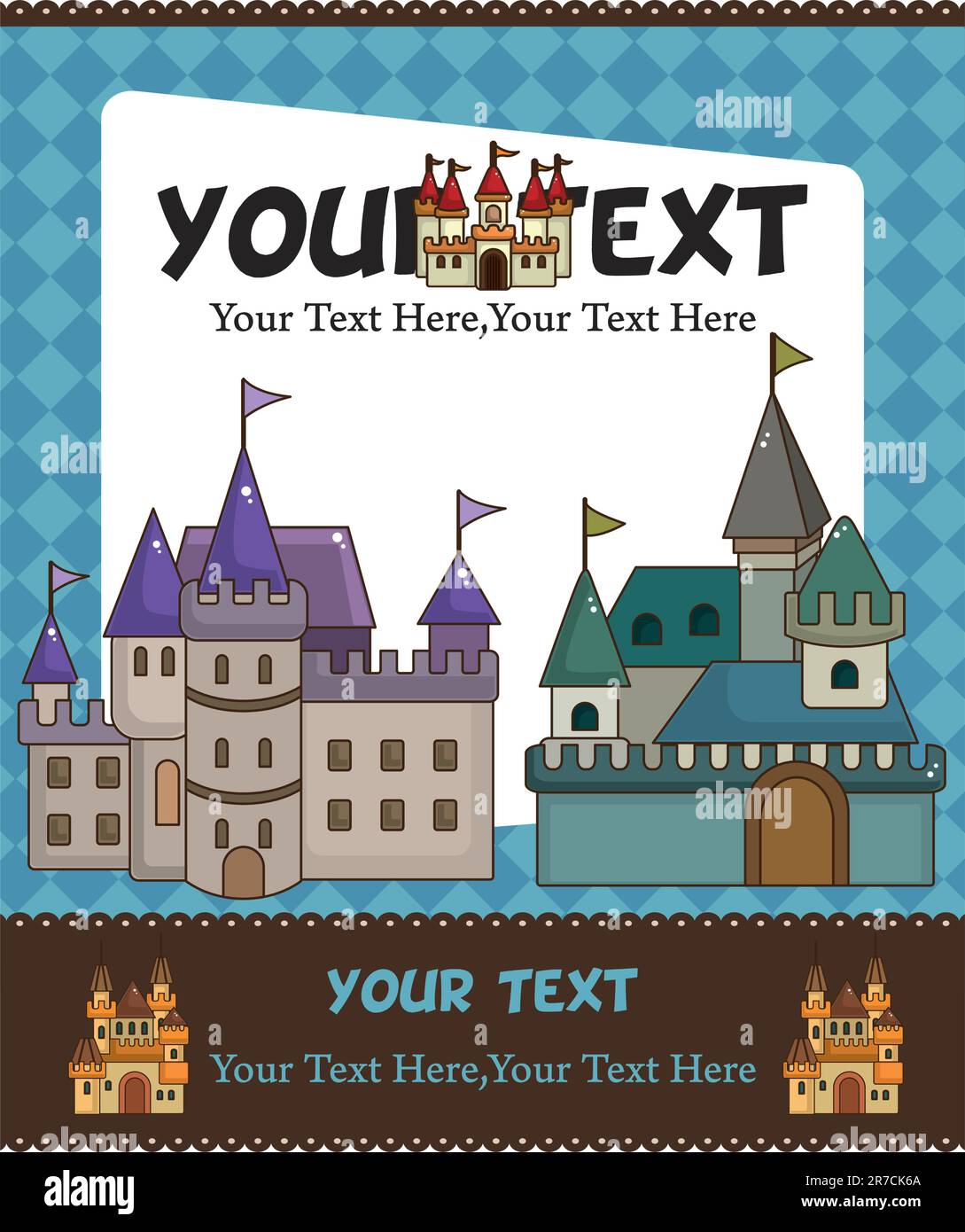 cartoon castle card Stock Vector Image & Art - Alamy