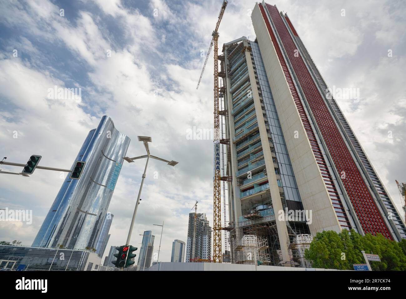 ABU DHABI, UAE - CIRCA JANUARY, 2020: buildings seen in Abu Dhabi Stock ...
