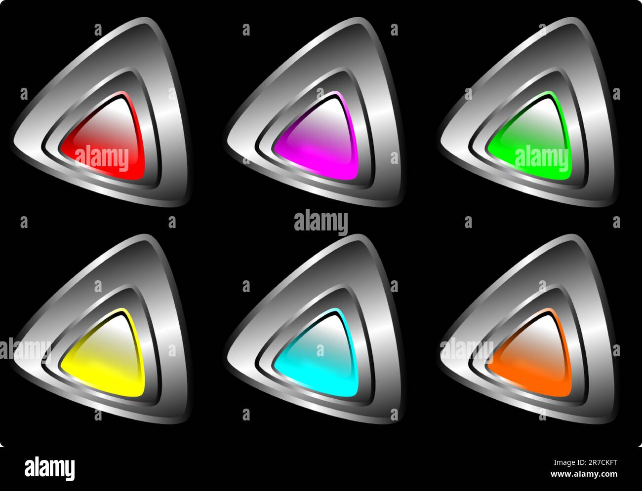 Stock Photo: silver buttons with a glass eye for web pages Stock Vector ...