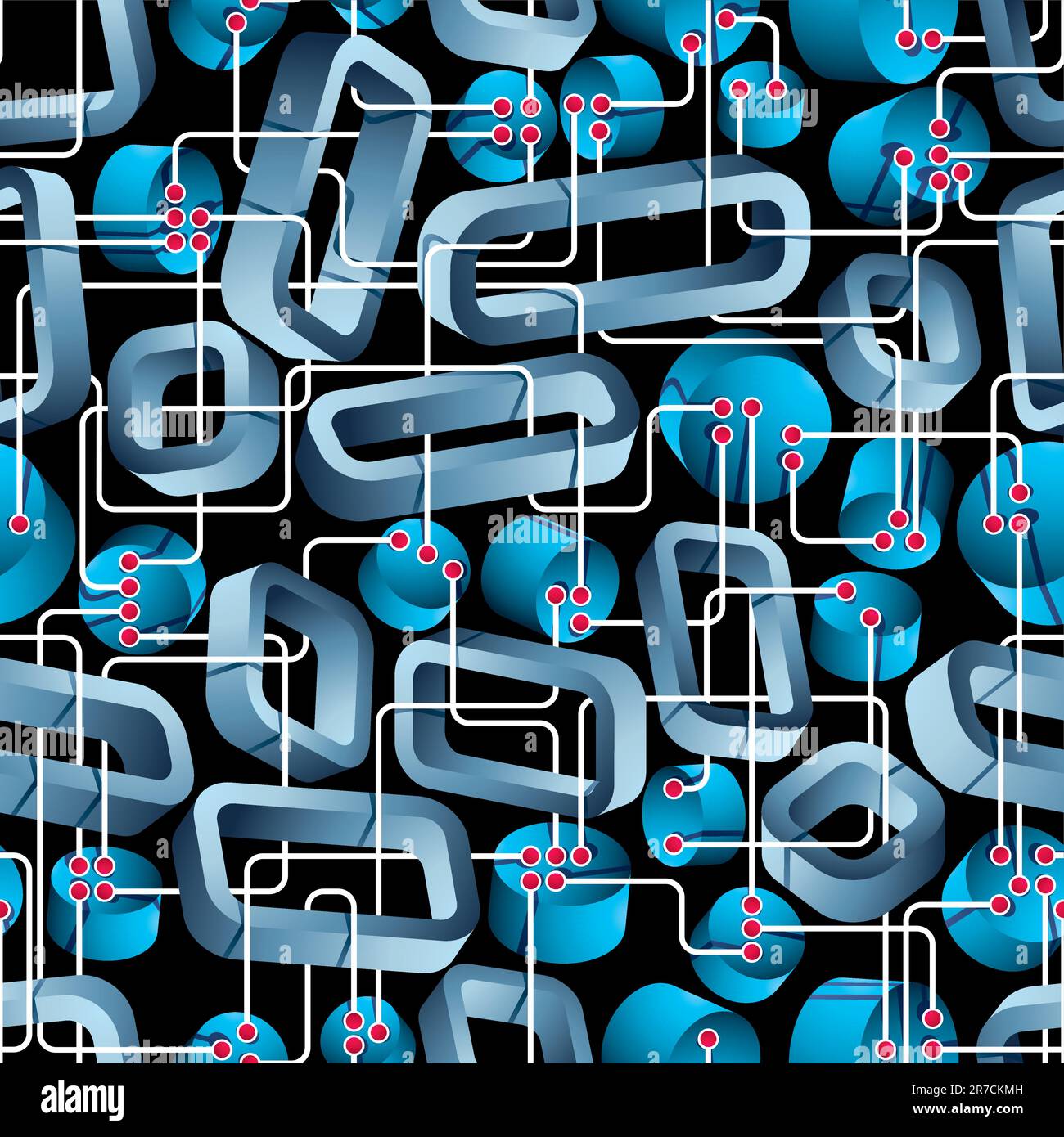 Innovation technology seamless pattern. Abstract vector repeat ...