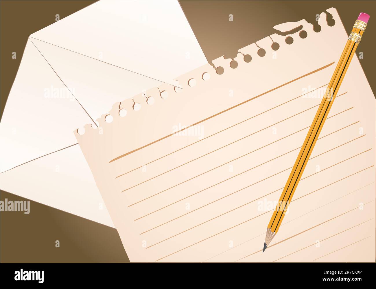 Person writing letter Stock Vector Images - Alamy