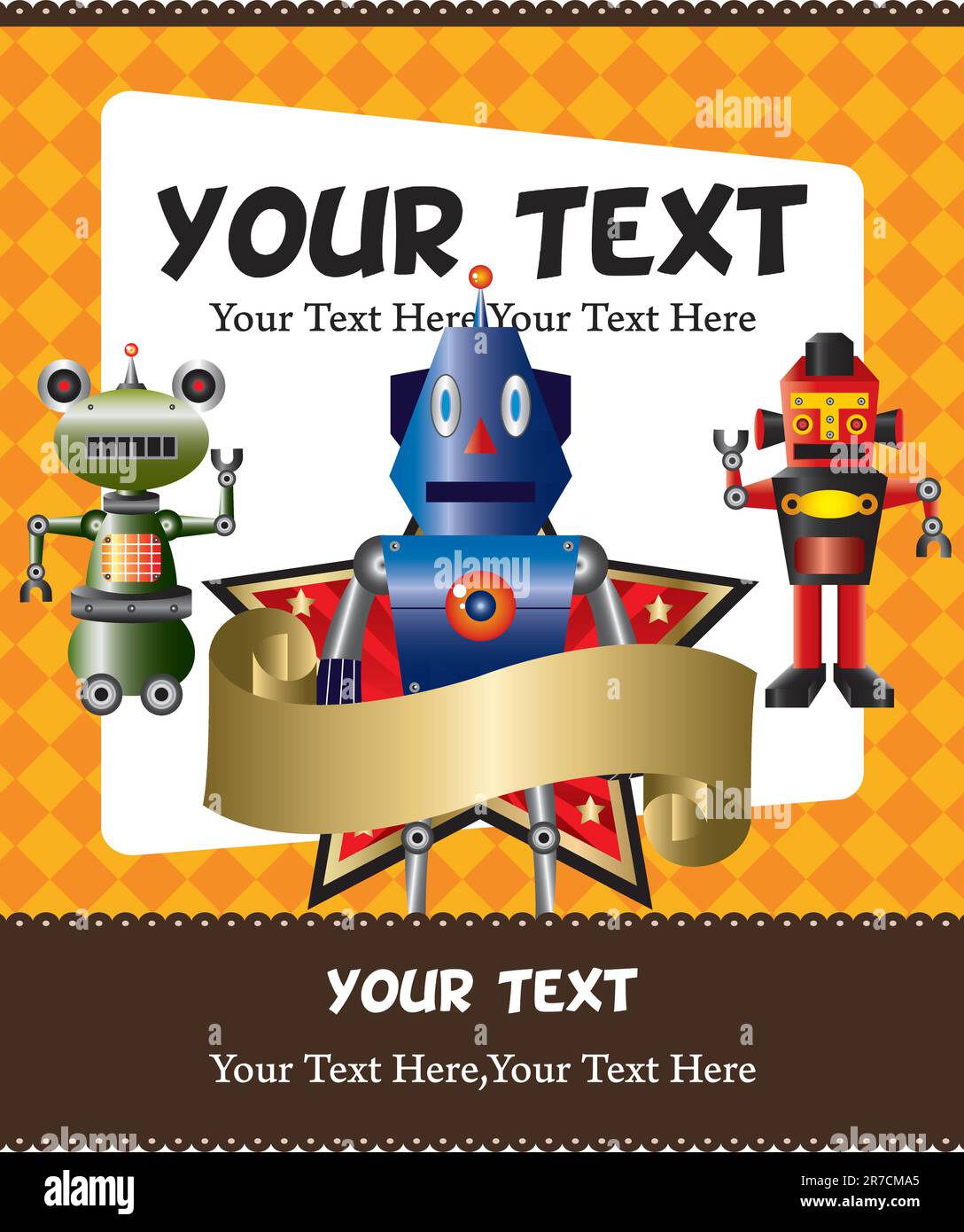 cartoon robot card Stock Vector Image & Art - Alamy