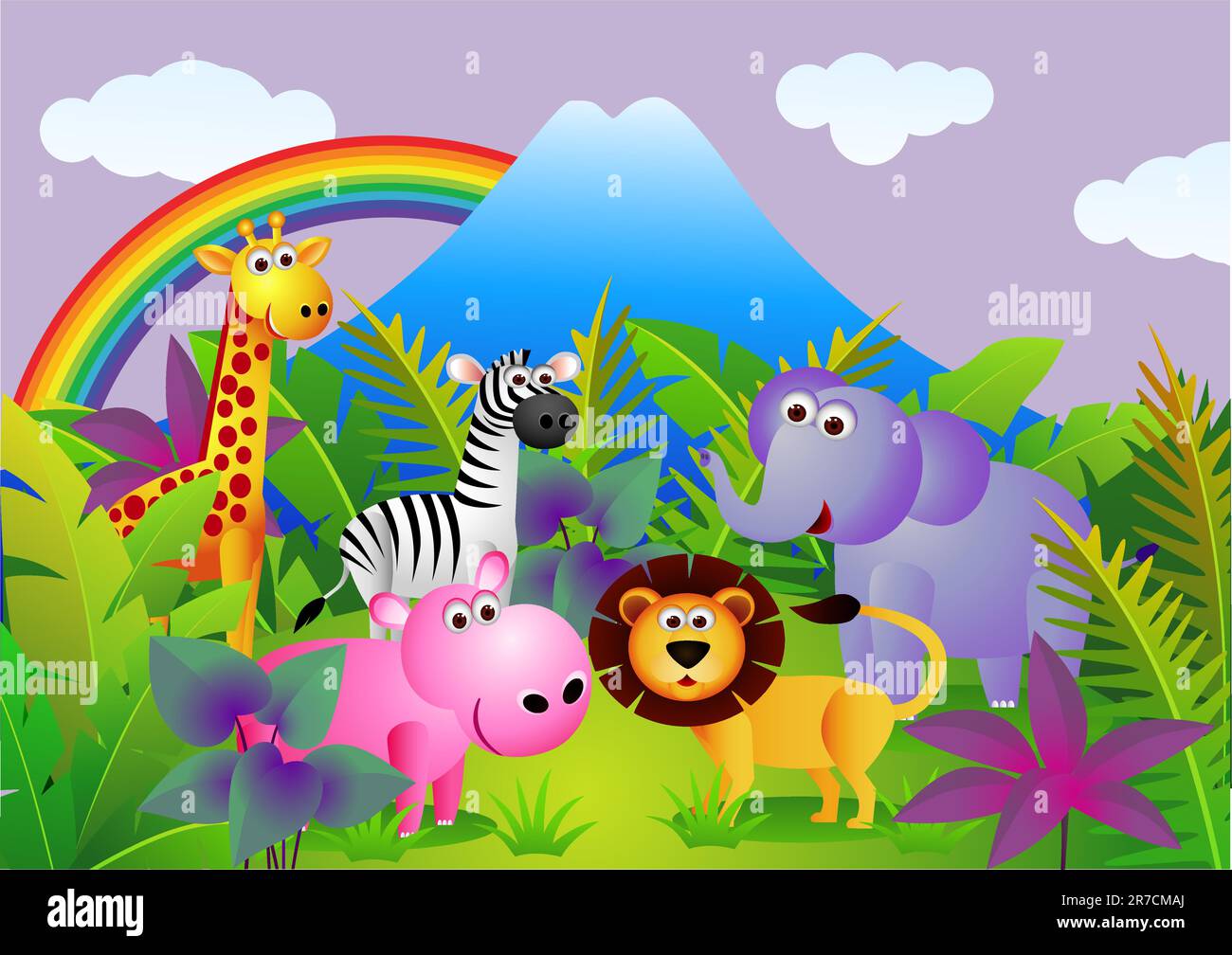 vector illustration of animal cartoon Stock Vector Image & Art - Alamy