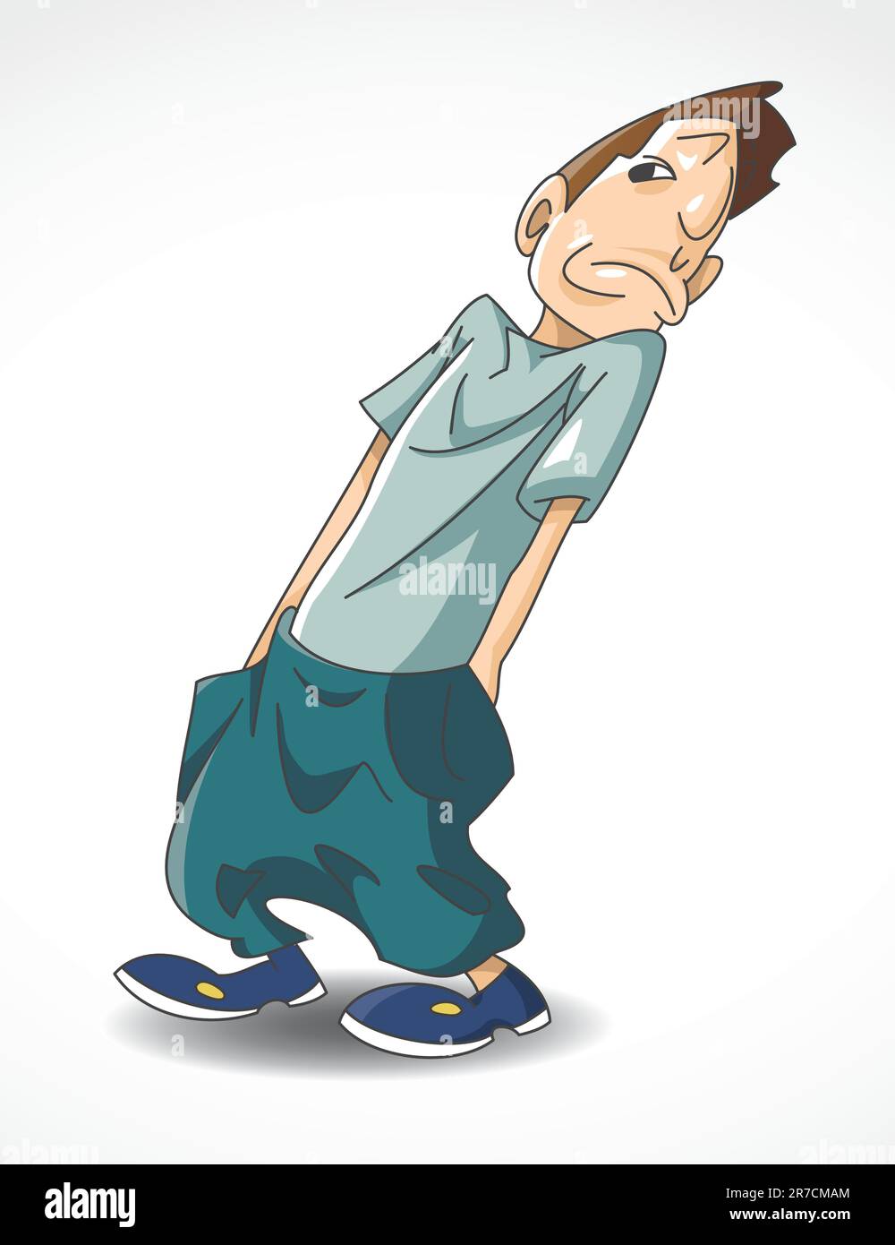 Cartoon illustration sad unhappy man hi-res stock photography and ...