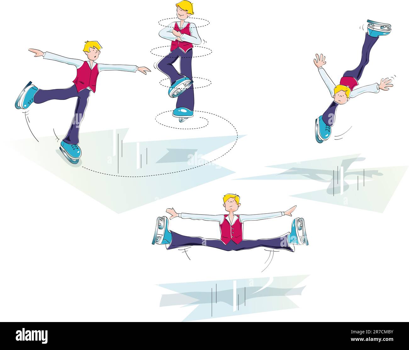 Ice skater spin motion Stock Vector Images - Alamy