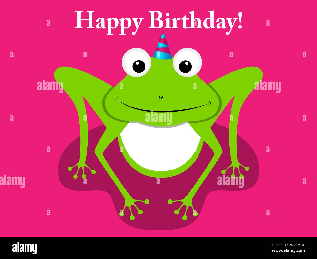 Vector greeting card with frog Stock Vector Image & Art - Alamy