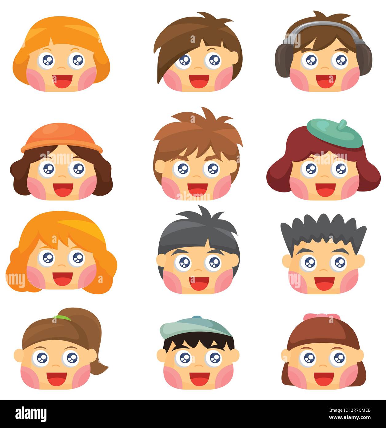 cartoon kid face icon Stock Vector Image & Art - Alamy