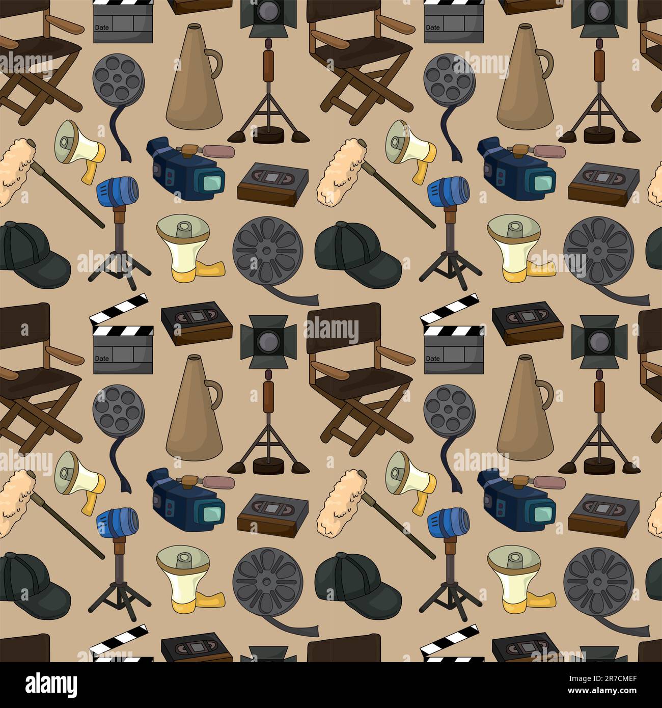 cartoon movie element seamless pattern Stock Vector Image & Art - Alamy