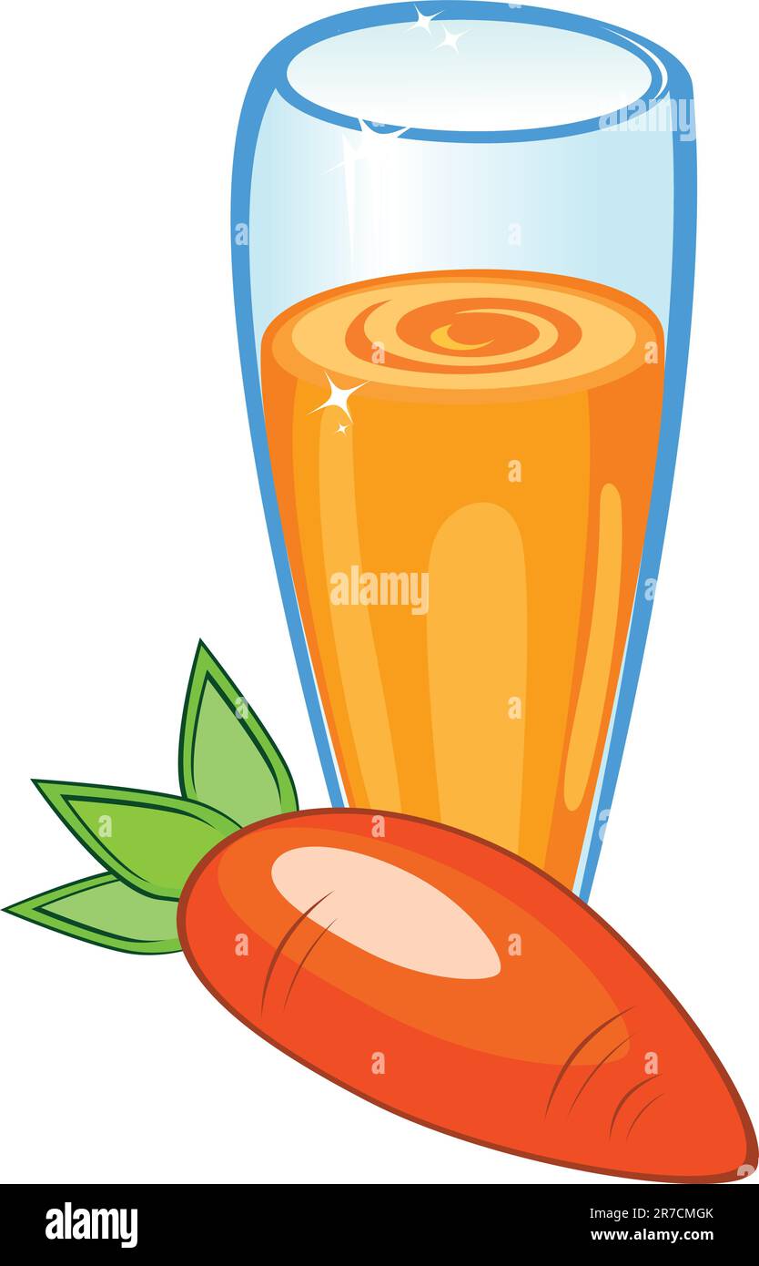 Organic raw carrot juice Stock Vector Images - Alamy