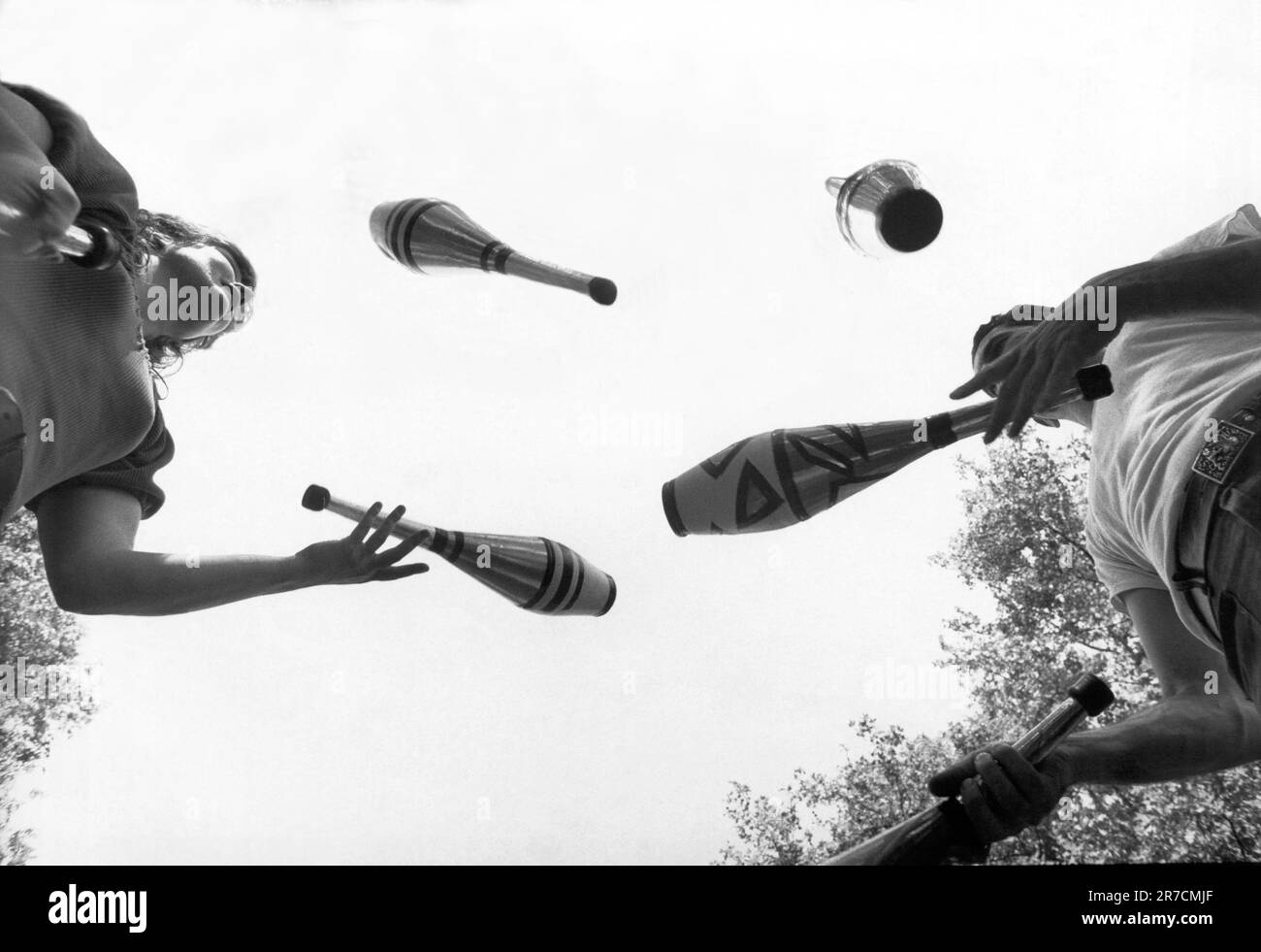 New York, New York: August 8, 1971 Two jugglers work out with Indian ...
