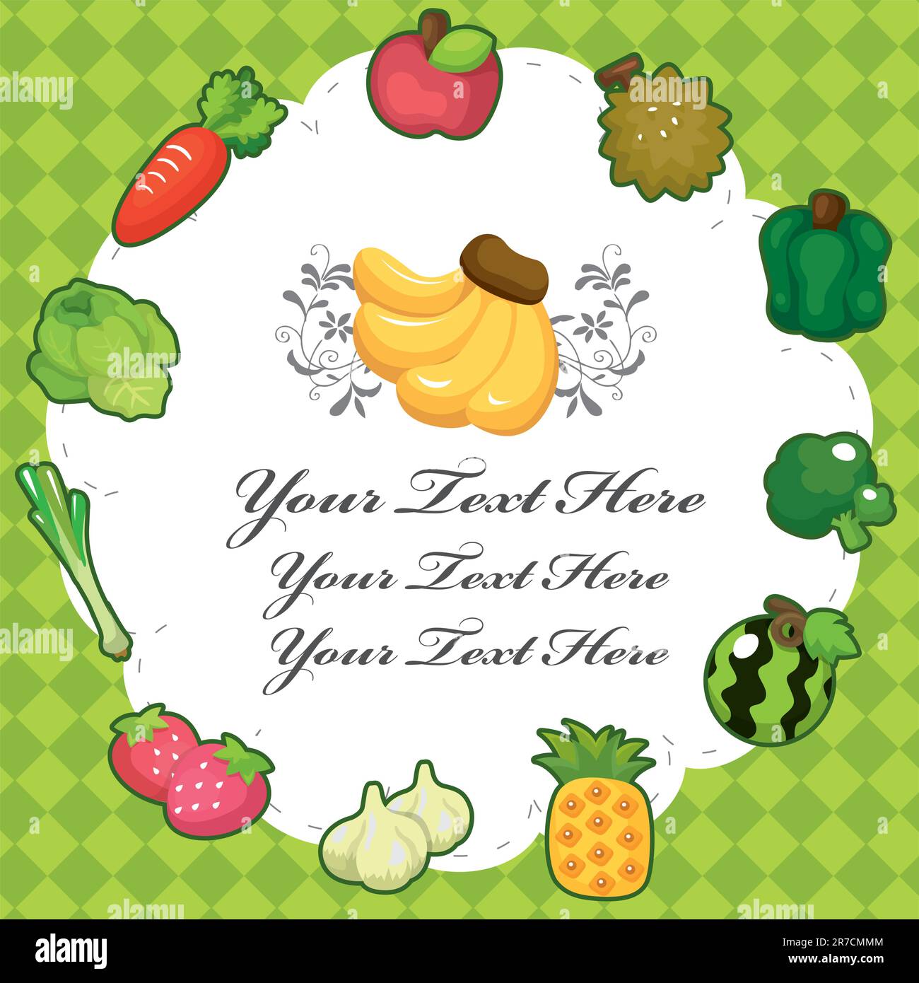 cartoon fruit card Stock Vector Image & Art - Alamy