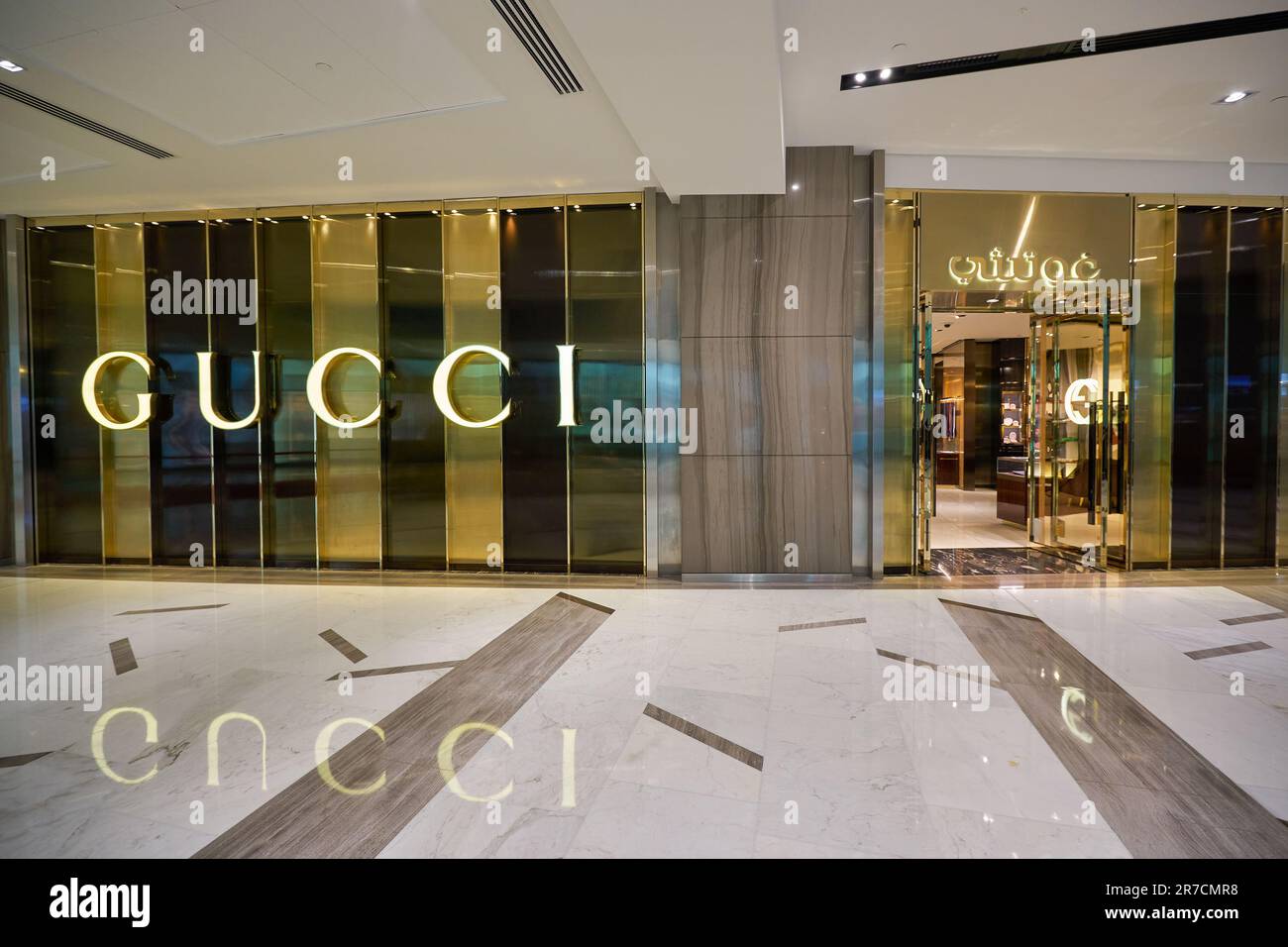ABU DHABI, UAE - CIRCA JANUARY, 2020: Gucci store shopfront at shopping ...