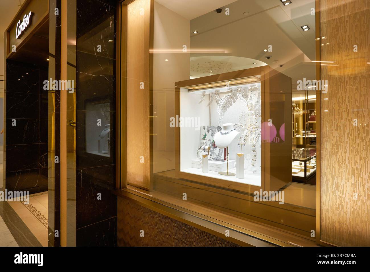 ABU DHABI, UAE - CIRCA JANUARY, 2020: Cartier store at shopping center ...